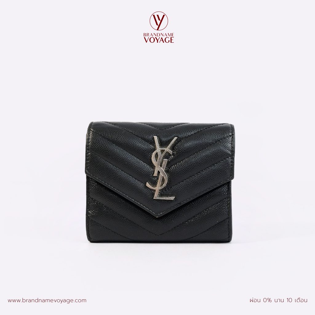 YSL COMPACT TRI-FOLD WALLET - BRANDNAME VOYAGE